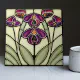 Art Nouveau Nemesia 'Dazzle-Me Lilac' Symmetrical Ceramic Tile | Zazzle