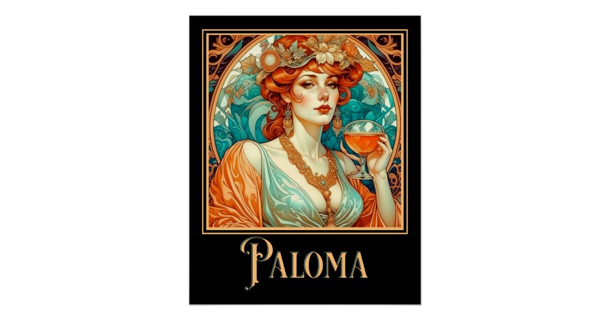 Art Nouveau Paloma Poster | Zazzle