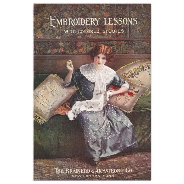 Art Nouveau Poster 26 Embrodery Sewing Decoupage Tissue Paper | Zazzle