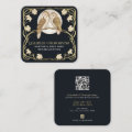 Art Nouveau Raptor Bird Rehabilitation QR Code Square Business Card ...
