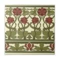 Art Nouveau Vintage Floral Border Frieze Ceramic Tile | Zazzle