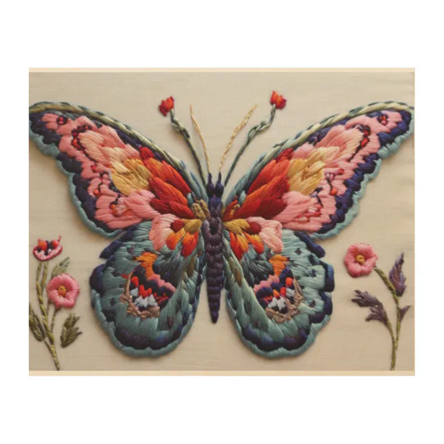 art of butterfly embroidery | Zazzle