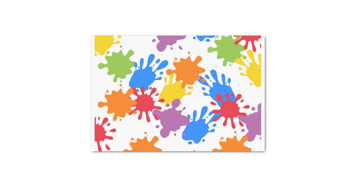Art Paint Splash Birthday Party Tissue Paper | Zazzle