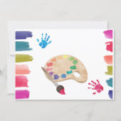 Art Party Dress For A Mess Painting Birthday Invitation | Zazzle