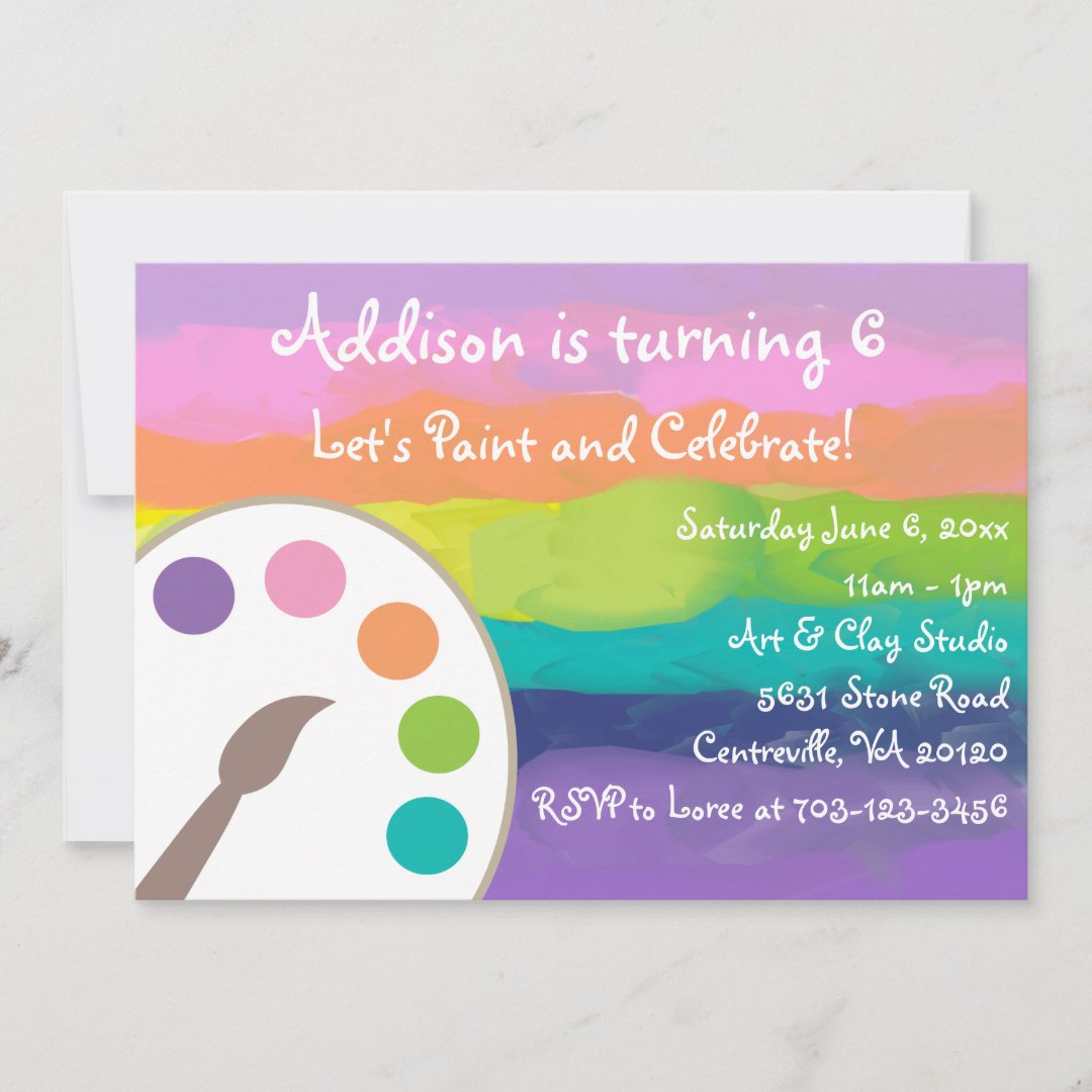 Art Party Invitation | Zazzle