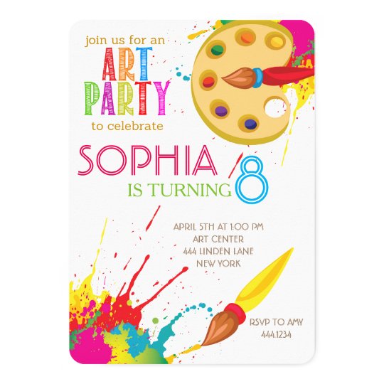 Art Party Invitations | Zazzle.com
