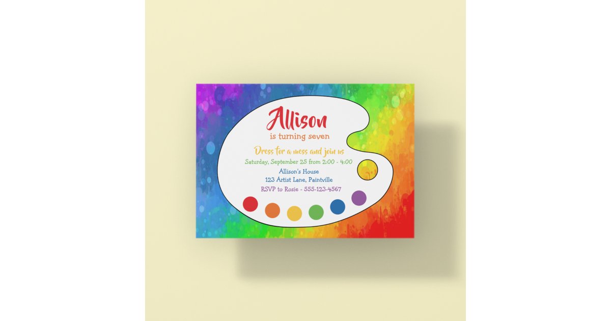 Art Party | Paint Party Invitation | Zazzle