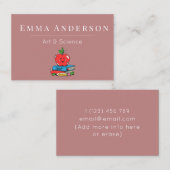 Art & Science Teacher Tutor Substitute Funny Apple Business Card | Zazzle