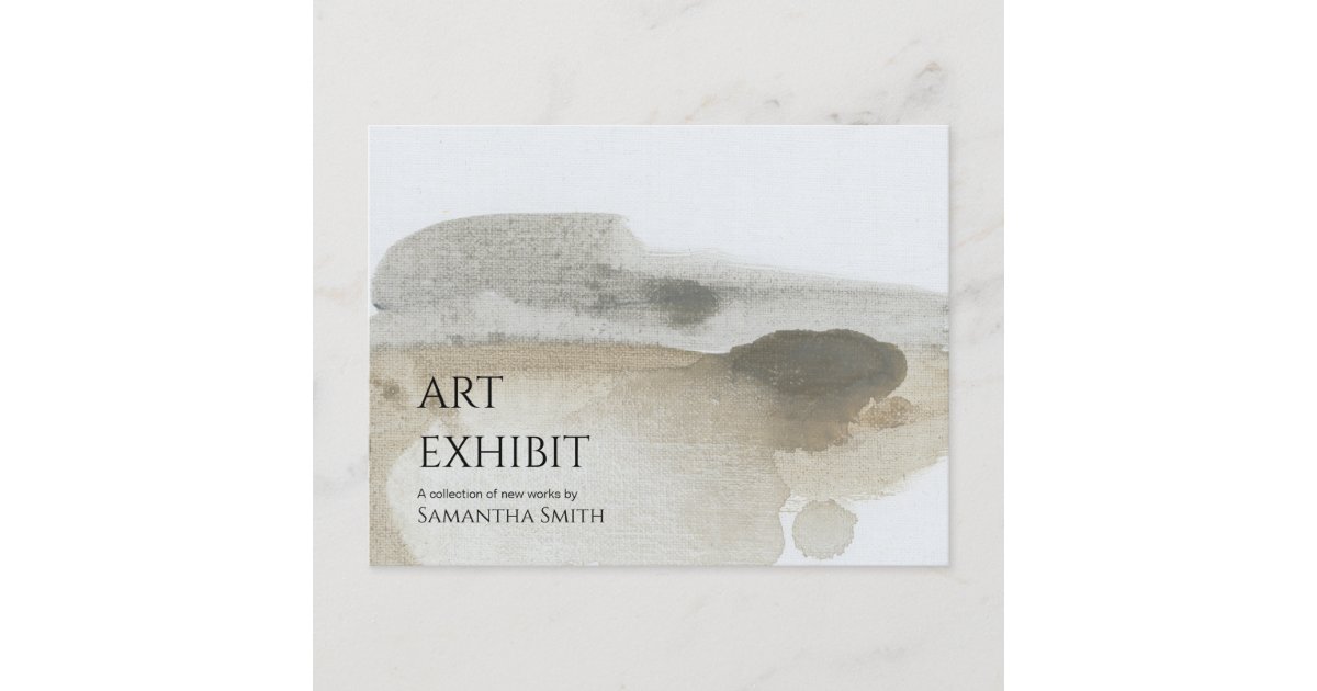 Art Show Exhibit Invitation Postcard | Zazzle