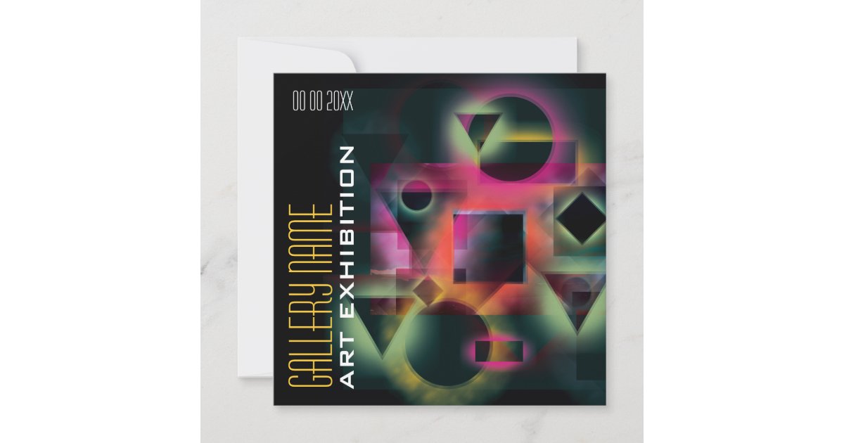Art show gallery exhibition opening CUSTOMIZE Invitation | Zazzle