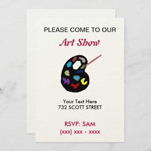Art Show Invitation | Zazzle