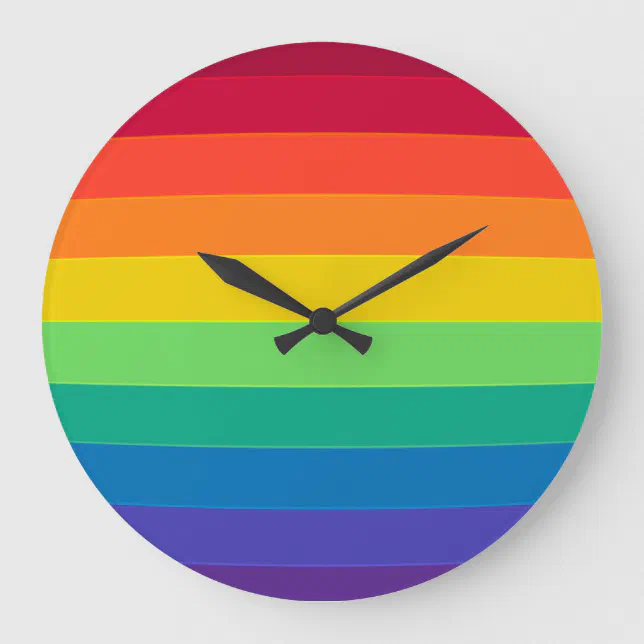 Art Teacher Art Studio Artist Modern Rainbow Clock | Zazzle