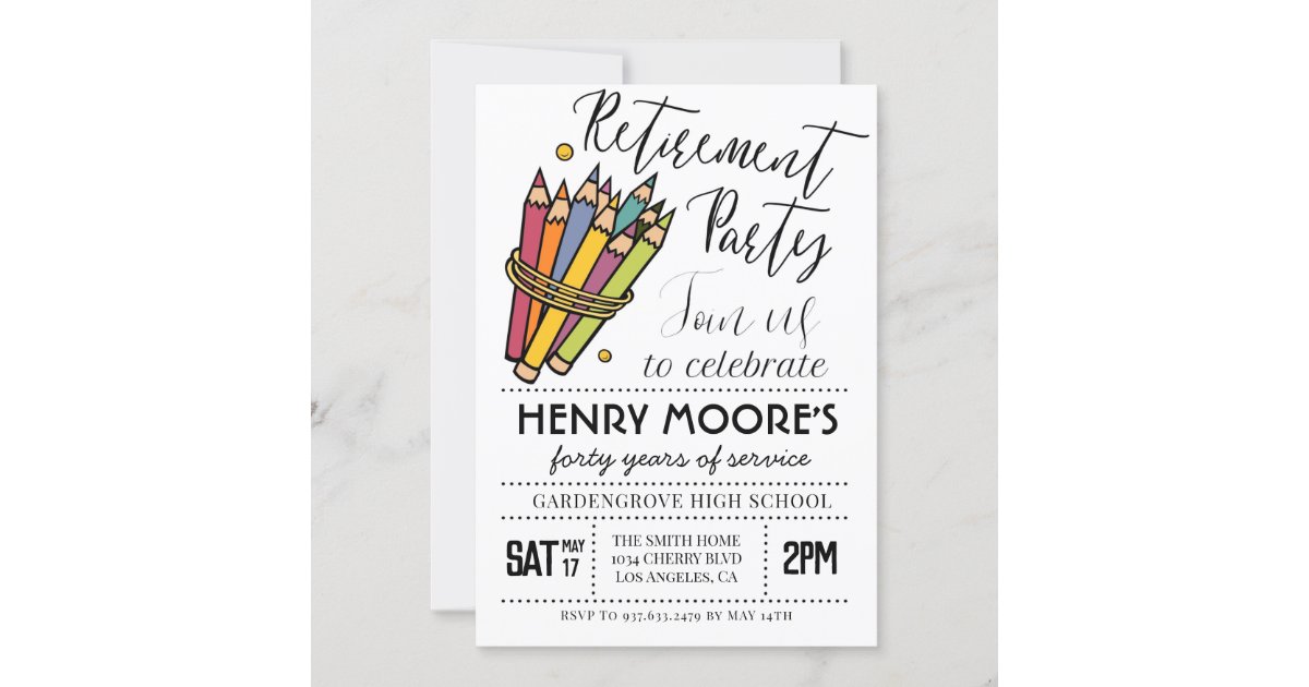 Art Teacher Retirement Party Invitation | Zazzle