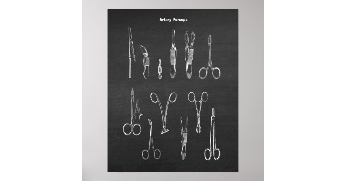 Artery Forceps Surgical Instruments Poster | Zazzle