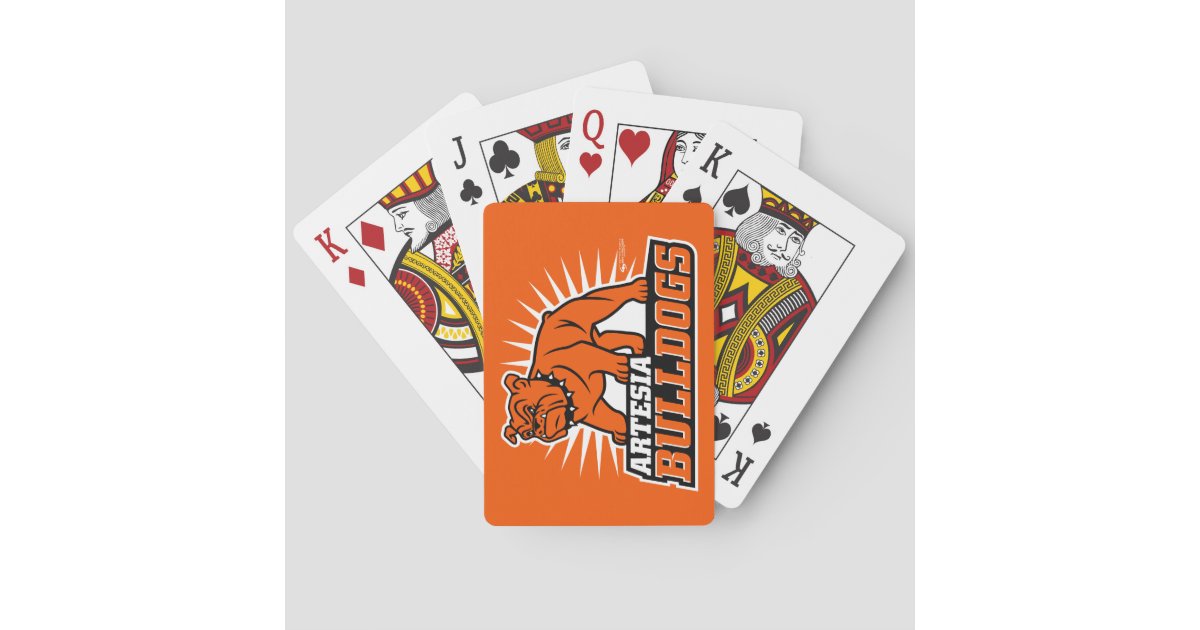 Artesia Bulldogs Logo Playing Cards | Zazzle