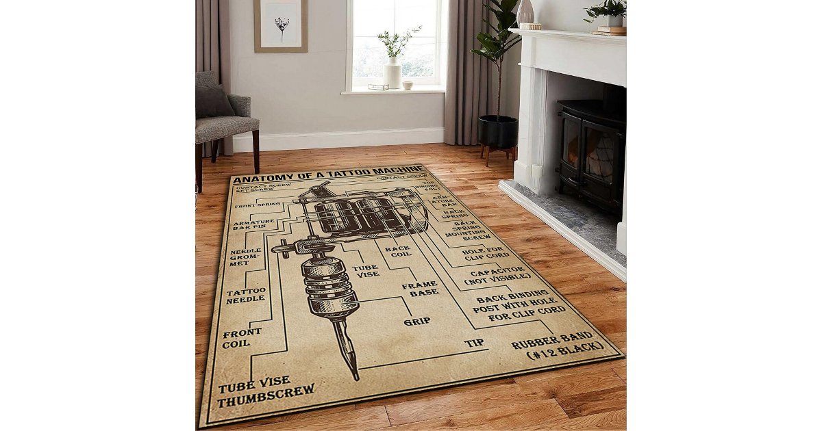 Artful Footprints: Tattoo-Infused Area Rugs | Zazzle