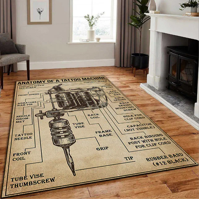 Artful Footprints: Tattoo-Infused Area Rugs | Zazzle