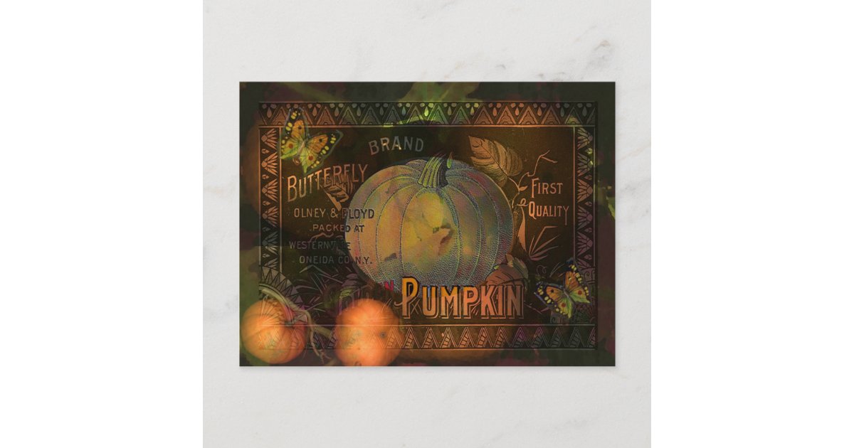 Artful Pumpkins Thanksgiving Holiday Postcard | Zazzle.com