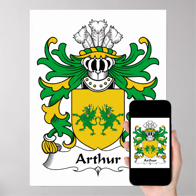 Arthur Family Crest Poster | Zazzle