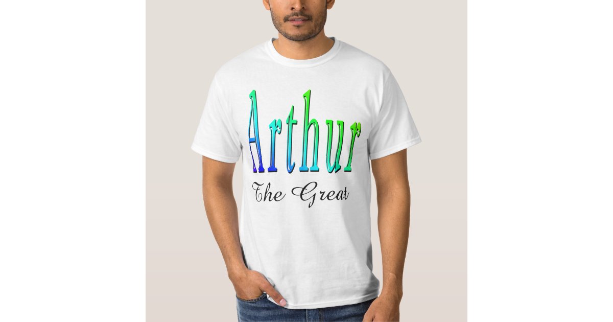 Arthur, Name, Logo, Mens White T-shirt | Zazzle