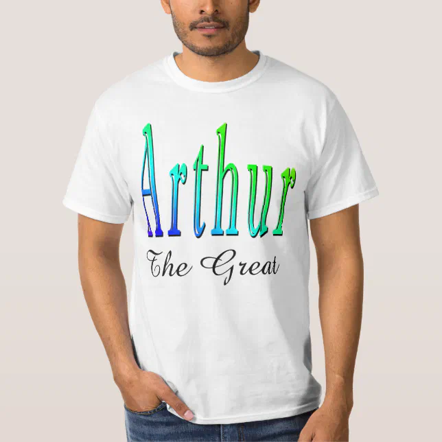 Arthur, Name, Logo, Mens White T-shirt | Zazzle