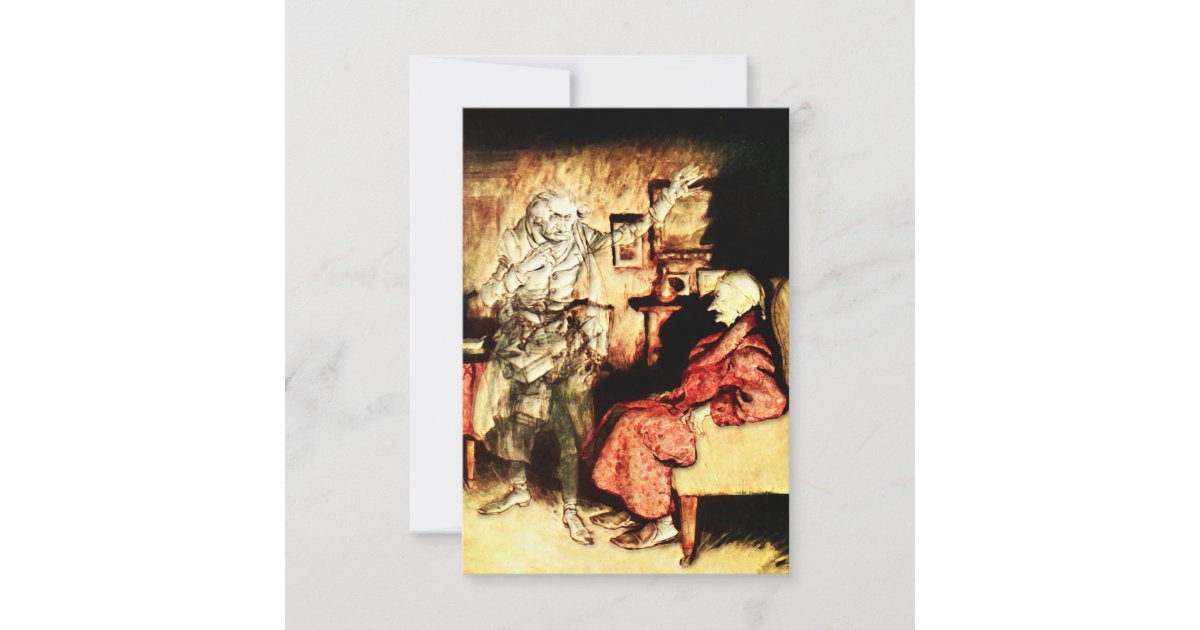 Arthur Rackham - A Christmas Carol - Scrooge Thank You Card | Zazzle