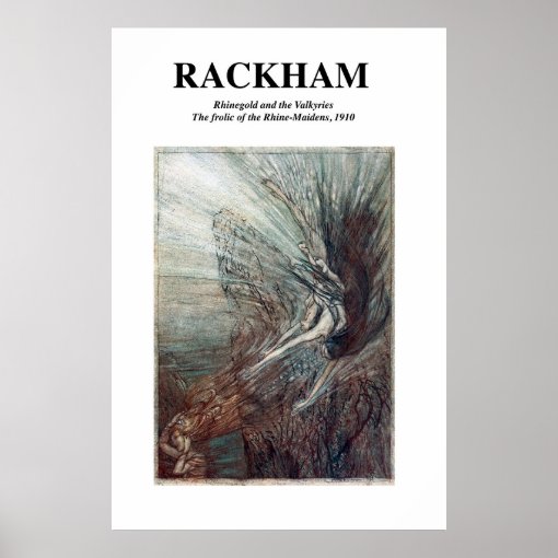 Arthur Rackham Rhinegold and the Valkyries Poster | Zazzle