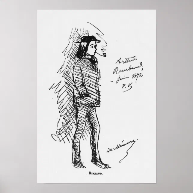 Arthur Rimbaud June 1872 Poster | Zazzle