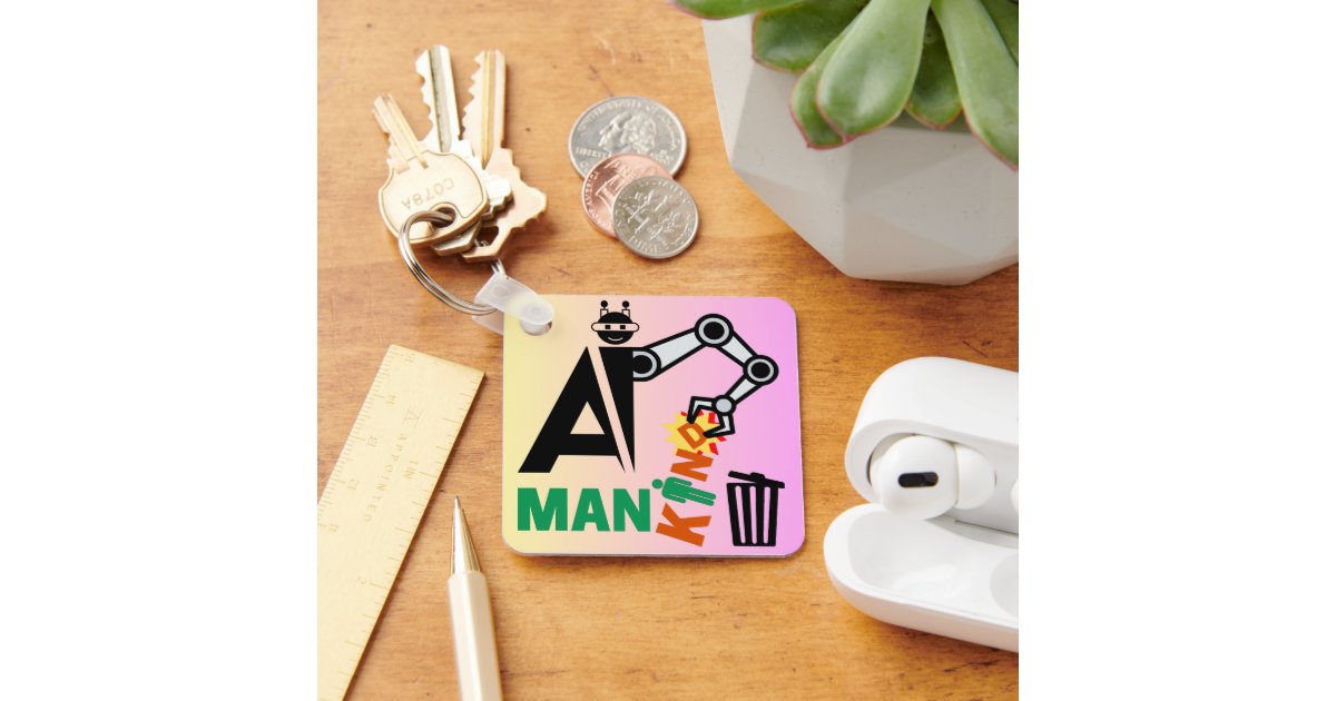 Artificial Intelligence (AI) Automation Keychain | Zazzle