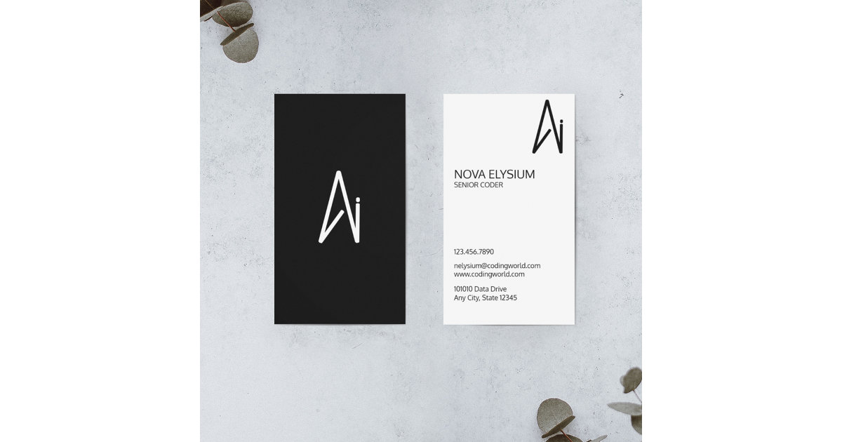 Artificial Intelligence Coder Business Card Zazzle
