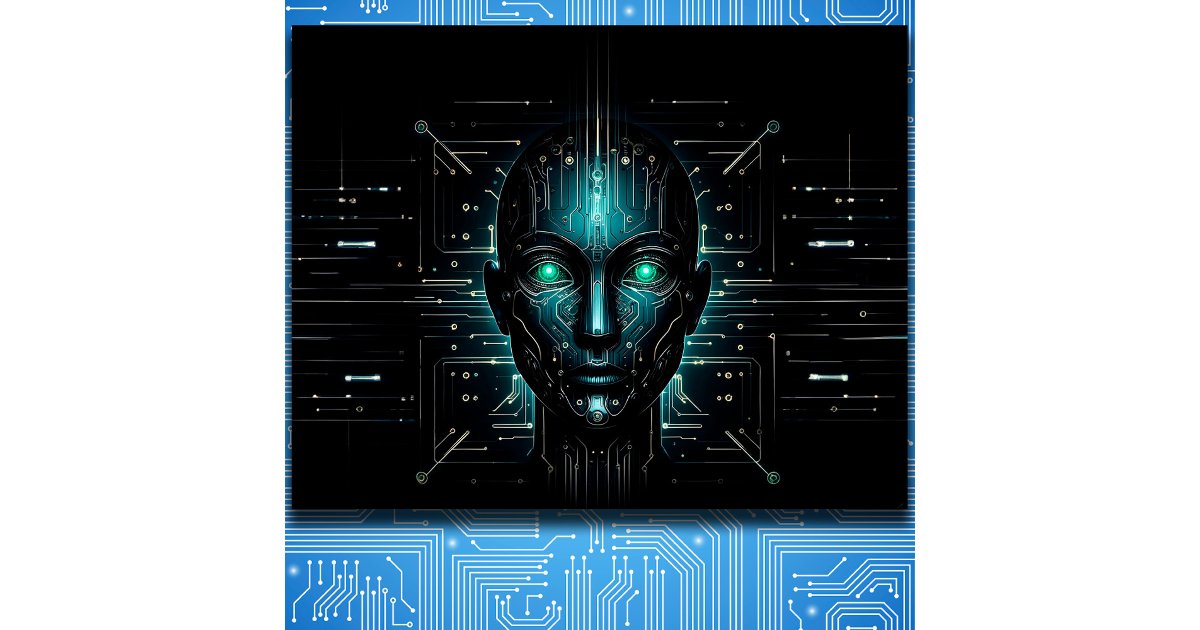 Artificial intelligence digital science robotics poster | Zazzle