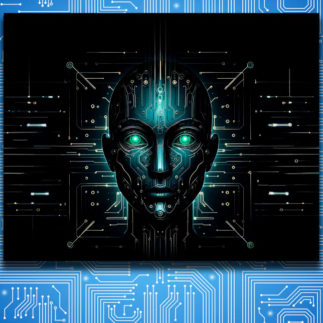 Artificial intelligence digital science robotics poster | Zazzle