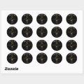 Artisan Home Bakery Gold Chef Hat Black Classic Round Sticker | Zazzle