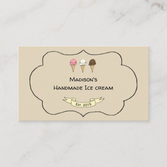 Artisan Ice Cream Maker Customizable Business Card | Zazzle.com