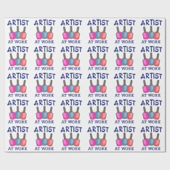 Artist at Work Wrapping Paper | Zazzle