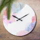 Artist Blue and Pink Watercolor Wall Clock | Zazzle