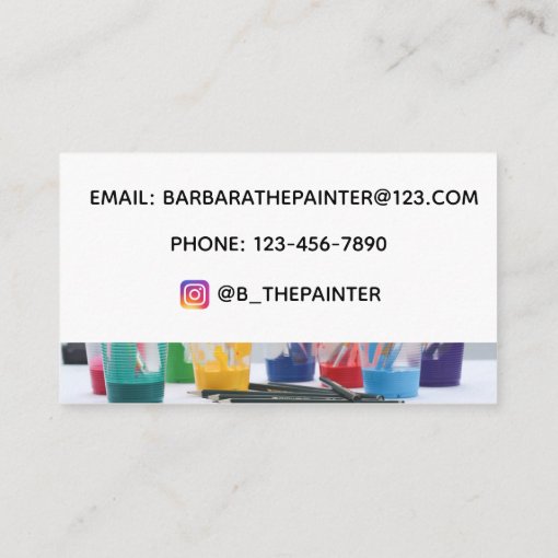 Artist Business Card with Paint Brushes | Zazzle