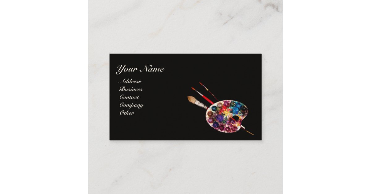 ARTIST COLOR PALETTE/ Painter,Fine Art Materials Business Card | Zazzle