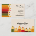 Artist Colored Pencils Business Card | Zazzle