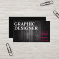 Artist Graphic Design Wood Plank Business Card | Zazzle