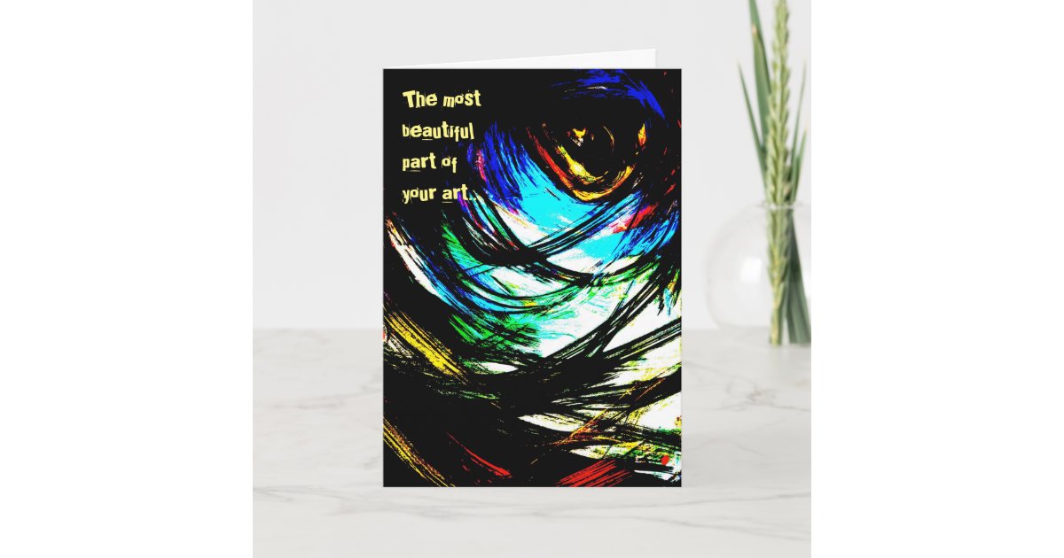 Artist Modern Art Painting Greeting Card | Zazzle