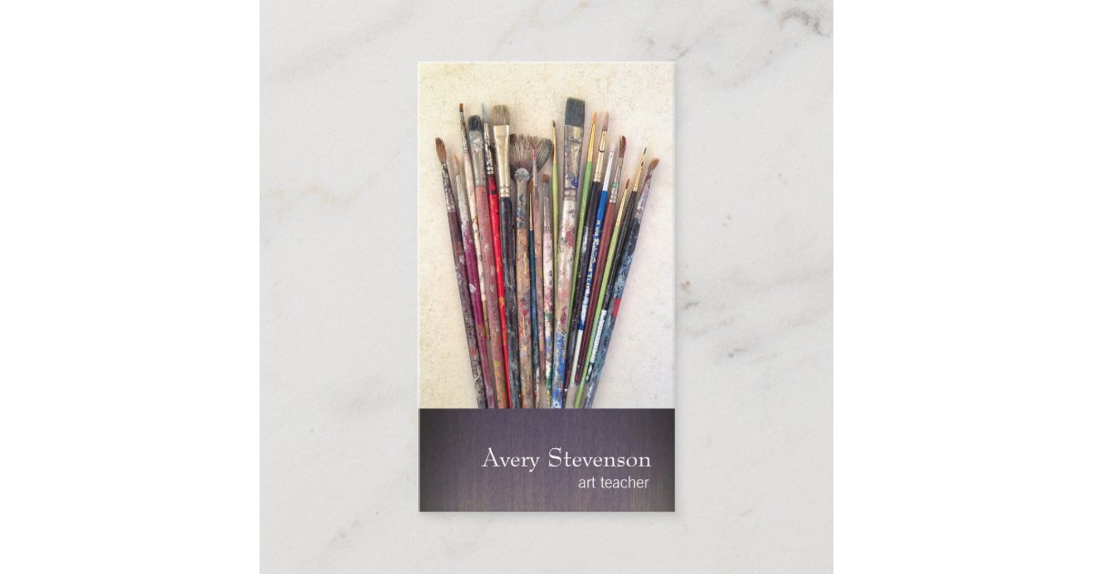 Artist Paint Brushes Painter Business Card | Zazzle