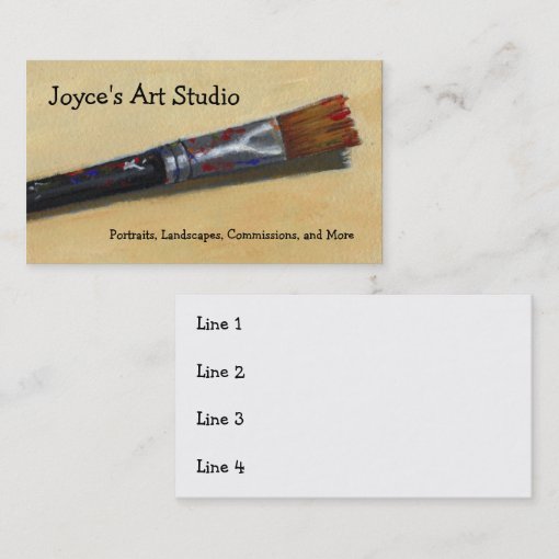 ARTIST PAINTBRUSH: BUSINESS CARDS | Zazzle