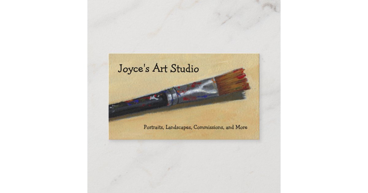ARTIST PAINTBRUSH: BUSINESS CARDS | Zazzle