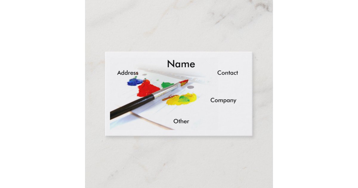 Artist Painter Business Card | Zazzle