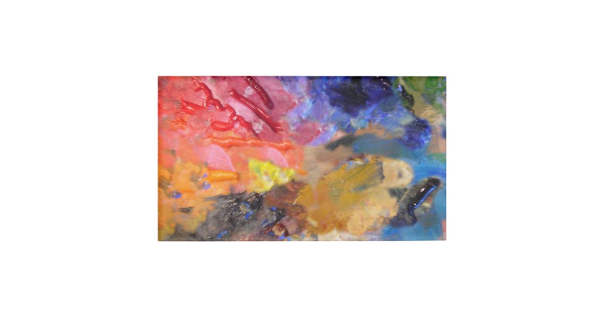 Artist Painter's Palette Colorful Paint Name Tag | Zazzle