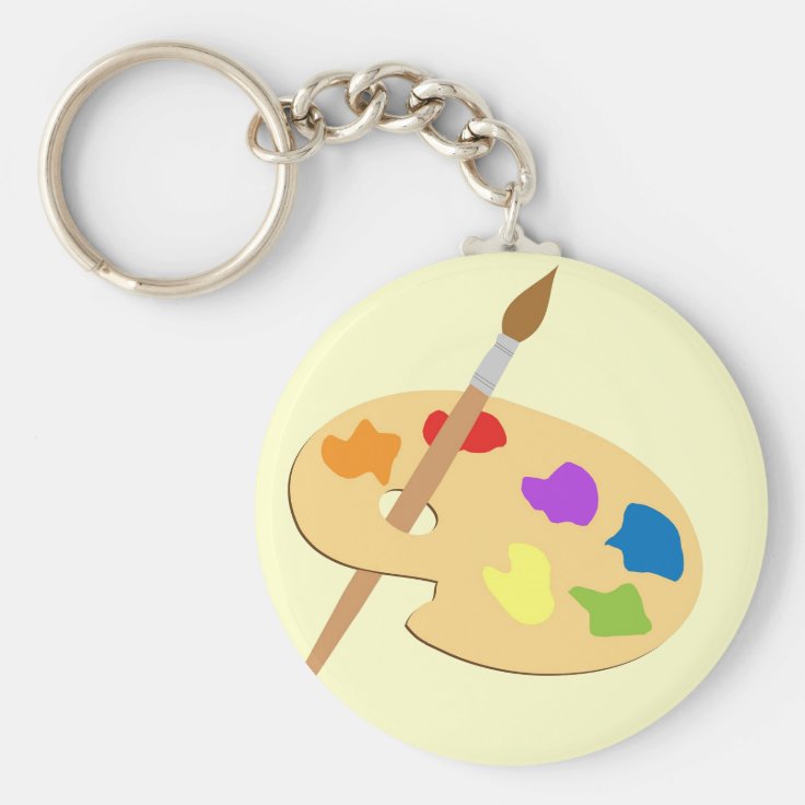 Artist Palette Keychain | Zazzle