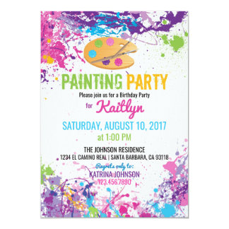 Paint Splatter Invitations & Announcements | Zazzle