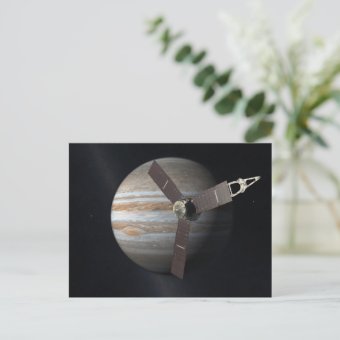 Artist rendition of JUNO orbiter at Jupiter Postcard | Zazzle