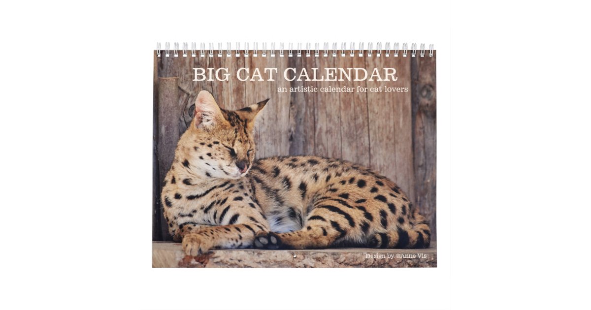 Artistic Big Cat Calendar | Zazzle